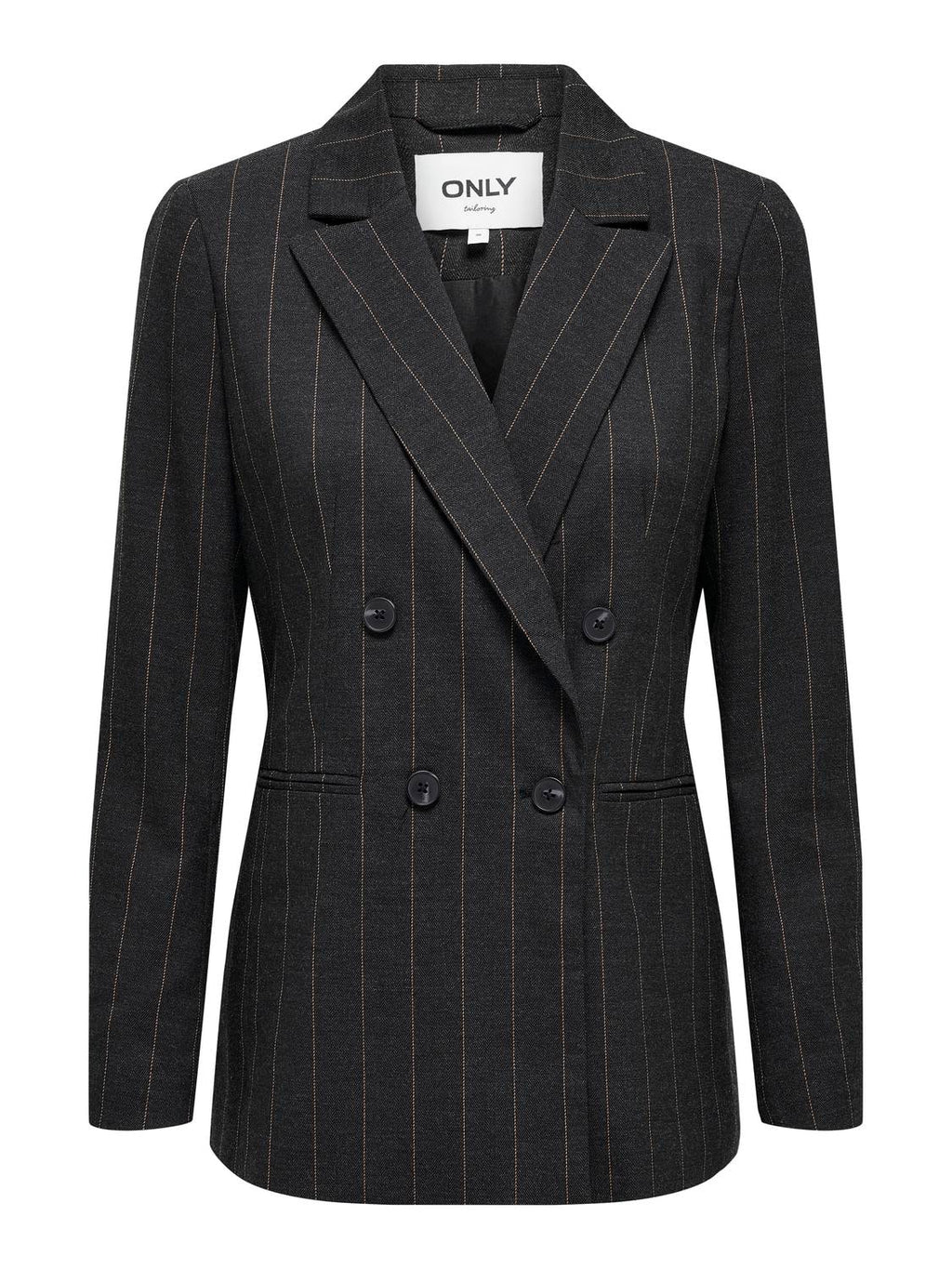 ONLY GIACCA MARLEY MANICA LUNGA DOPPIOPETTO (DARK GREY MELANGE) DONNA ...